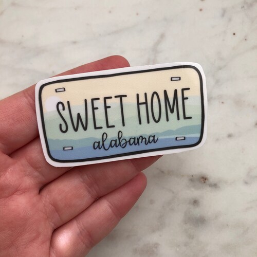 Alabama Sticker Alabama Tag Sticker License Plate Sticker - Etsy