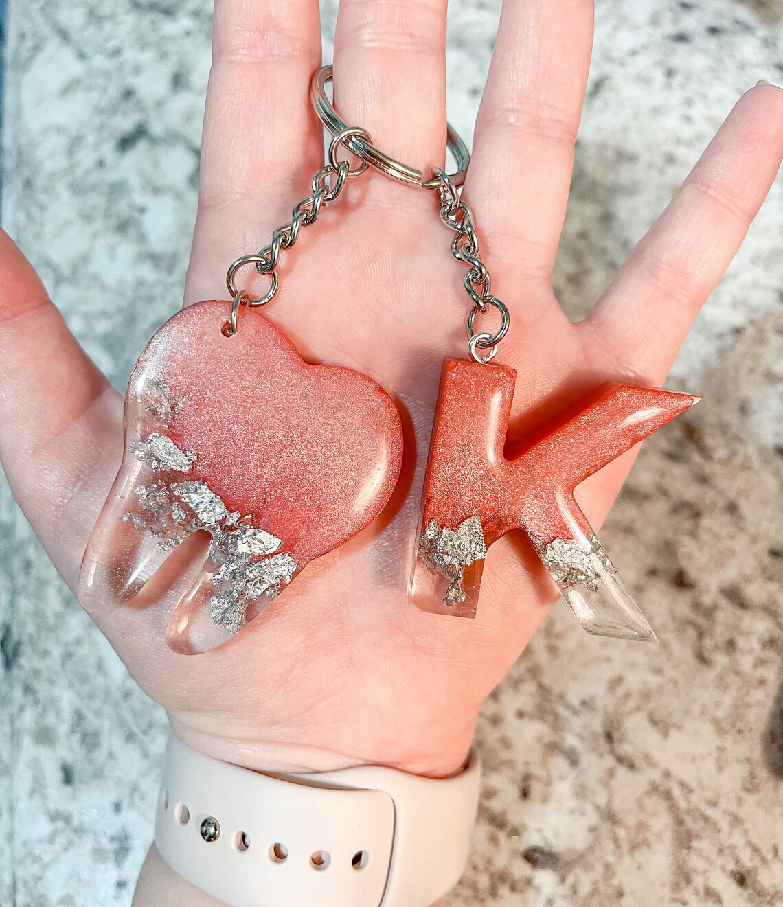 Initial and Tooth Keychain Dental Keychain Dental Hygiene - Etsy