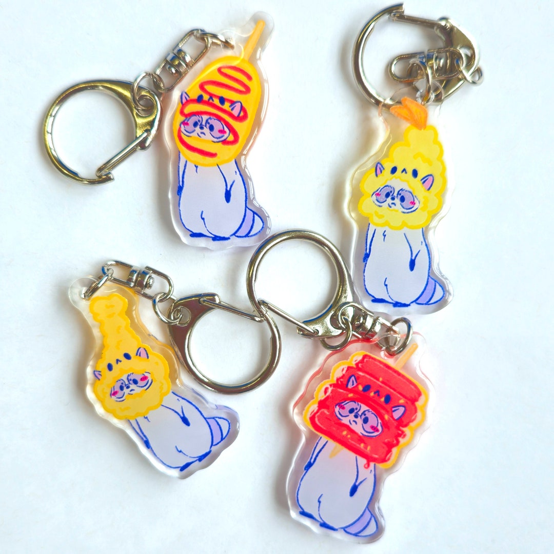 Pocha Kuni Korean Street Food Raccoon Mystery Bag Keychain/bag Charm - Etsy