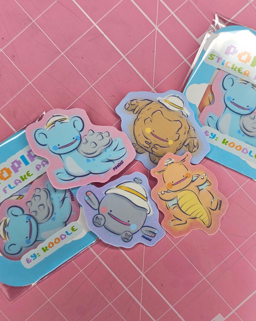 Pokopia Ditto Variants Sticker Flake Pack: Includes Lapras, Dragonite ...