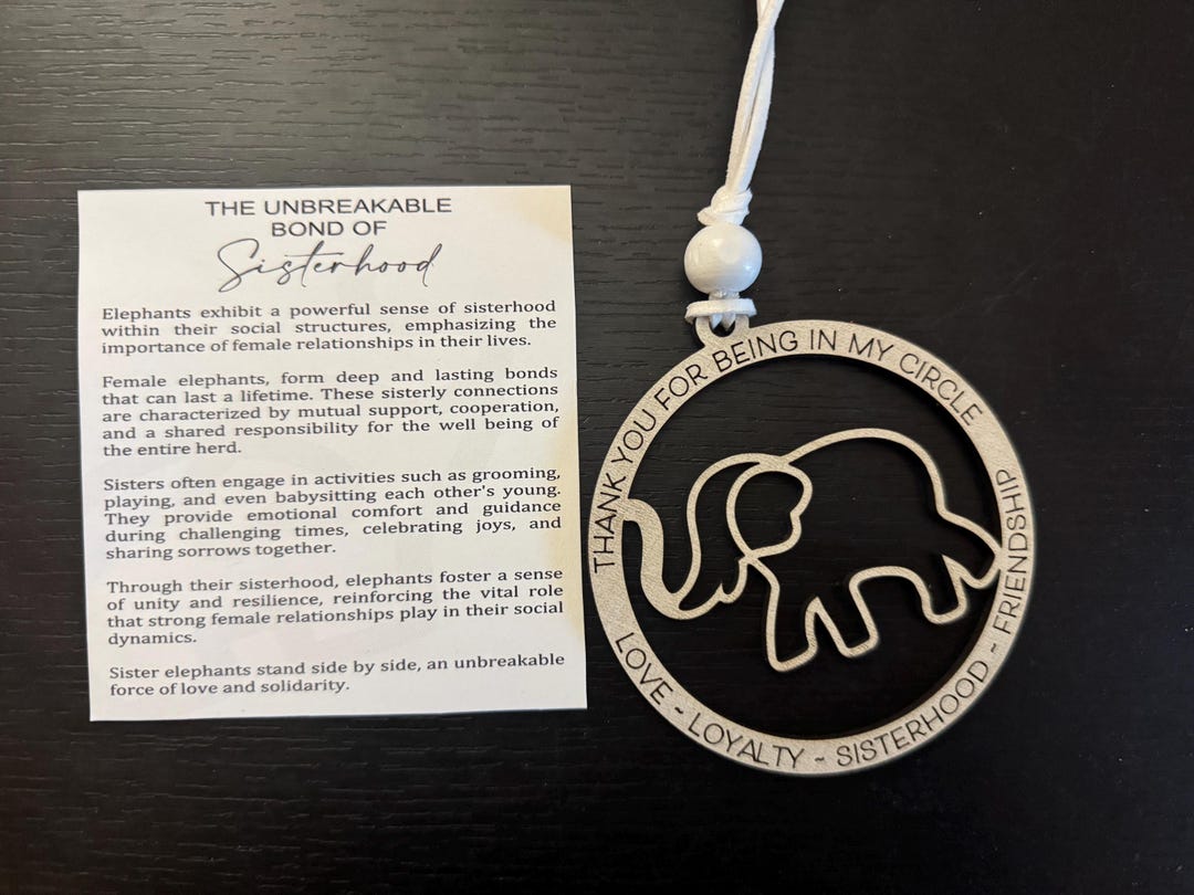 Elephant Friendship Gift, Ornament, Special Keepsake, Sisterhood ...