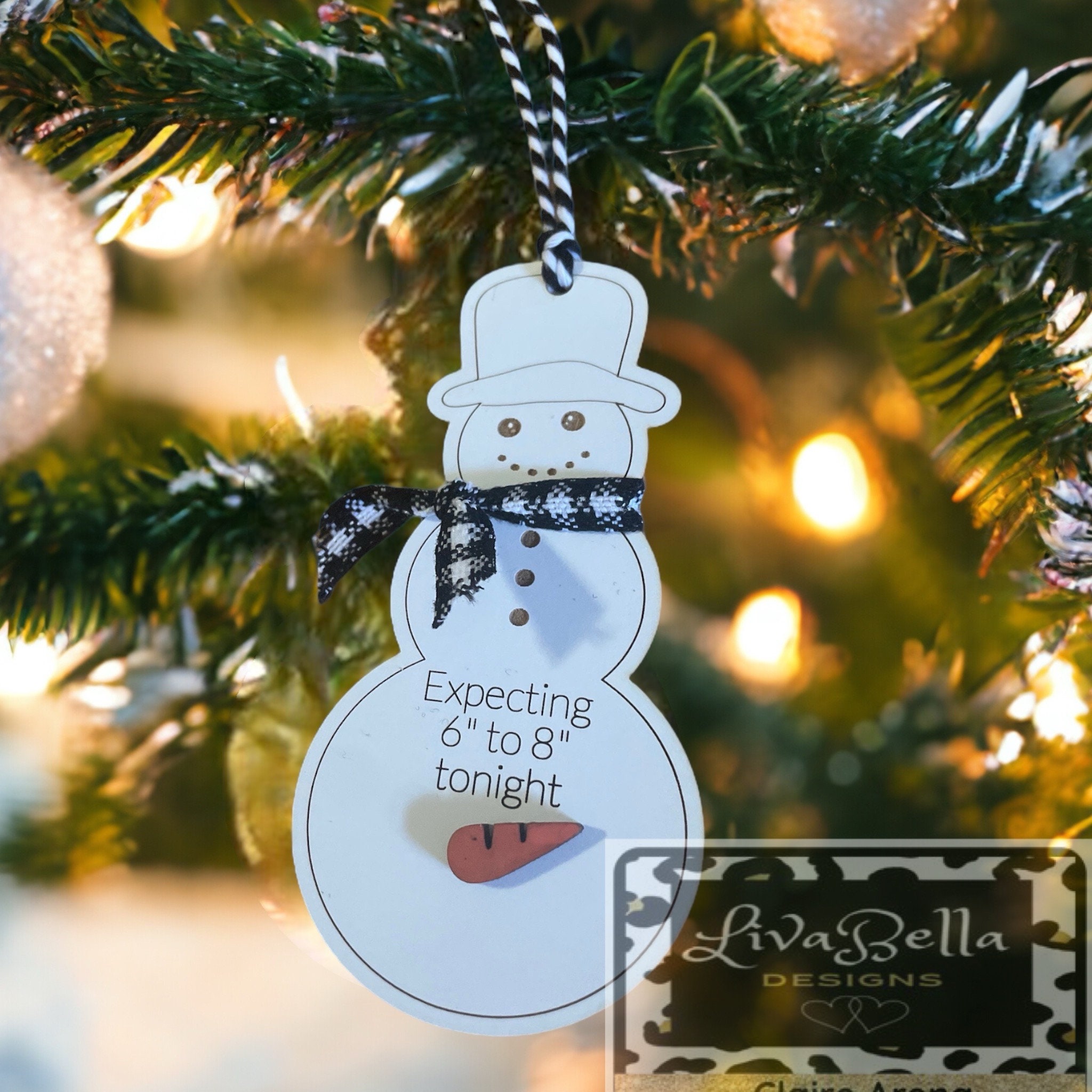 Naughty Snowman Ornament FAST SHIP Expecting 68 Tonight Excited Carrot ...