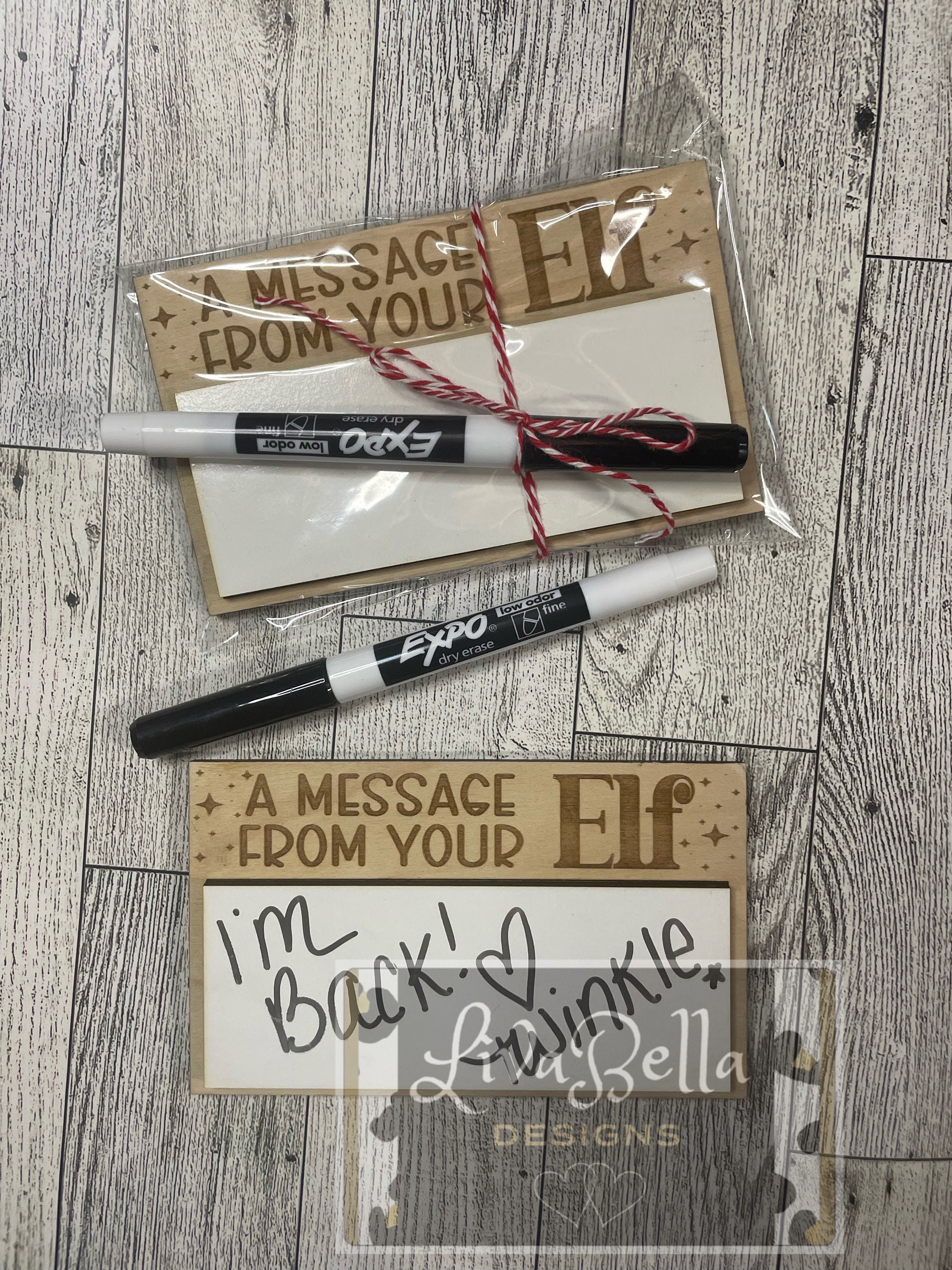 A Message From Your Elf Dry Erase Board Notes From Your Elf - Etsy