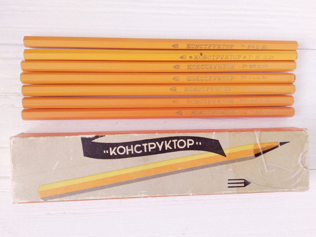 Soviet Wooden Pencils for Drawing - Rare "konstructor" 6 Kit Pensils ...