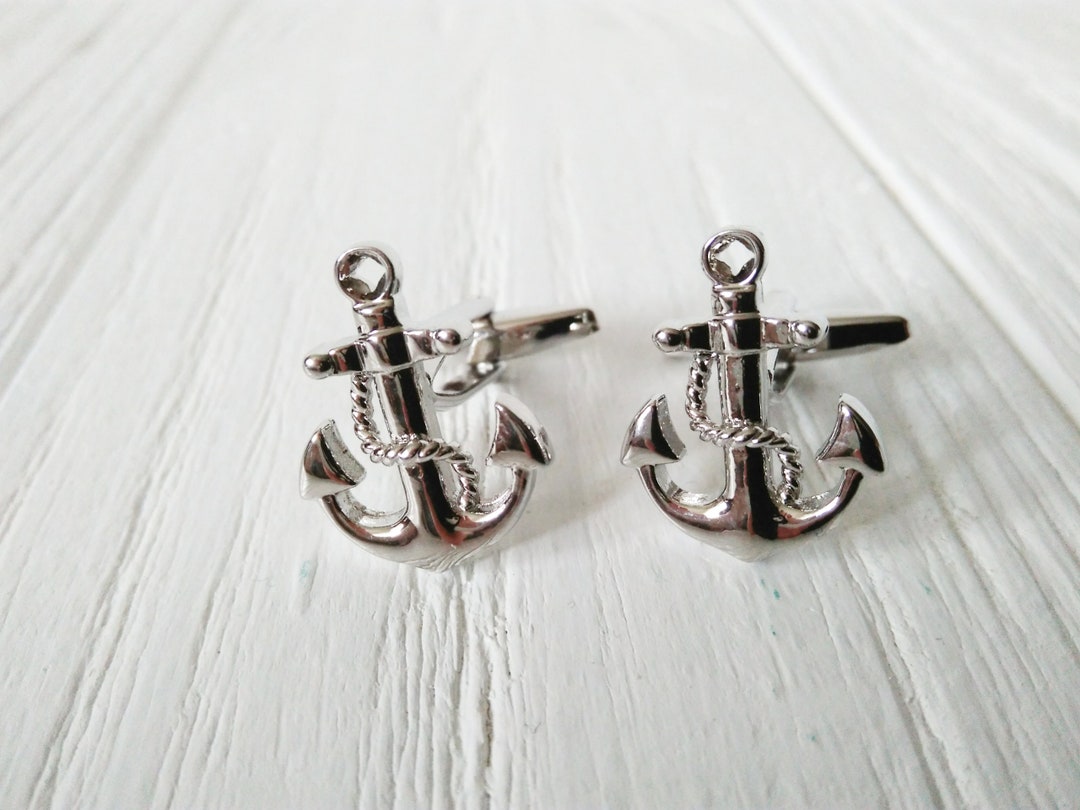 Anchor Cuff Links Fathers Day Gift - Etsy