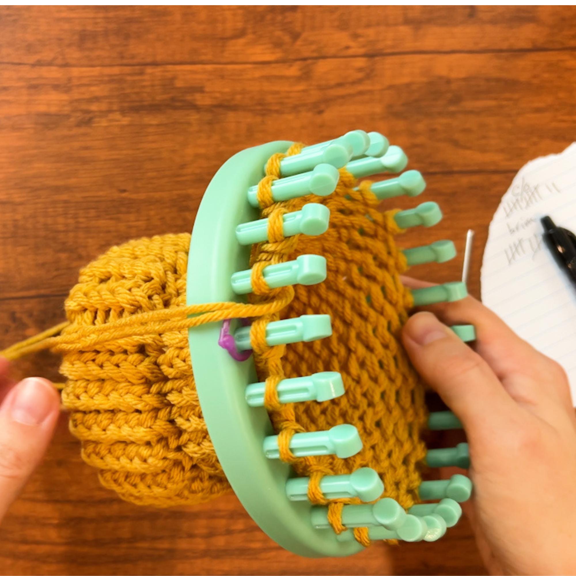 Easy Loom Knitting Hat Pattern | Chunky Yarn | Large Gauge Round Looms ...