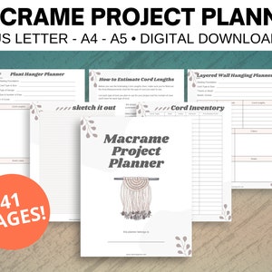 Macrame Project Planner DIGITAL PDF PLANNER Printable - Etsy