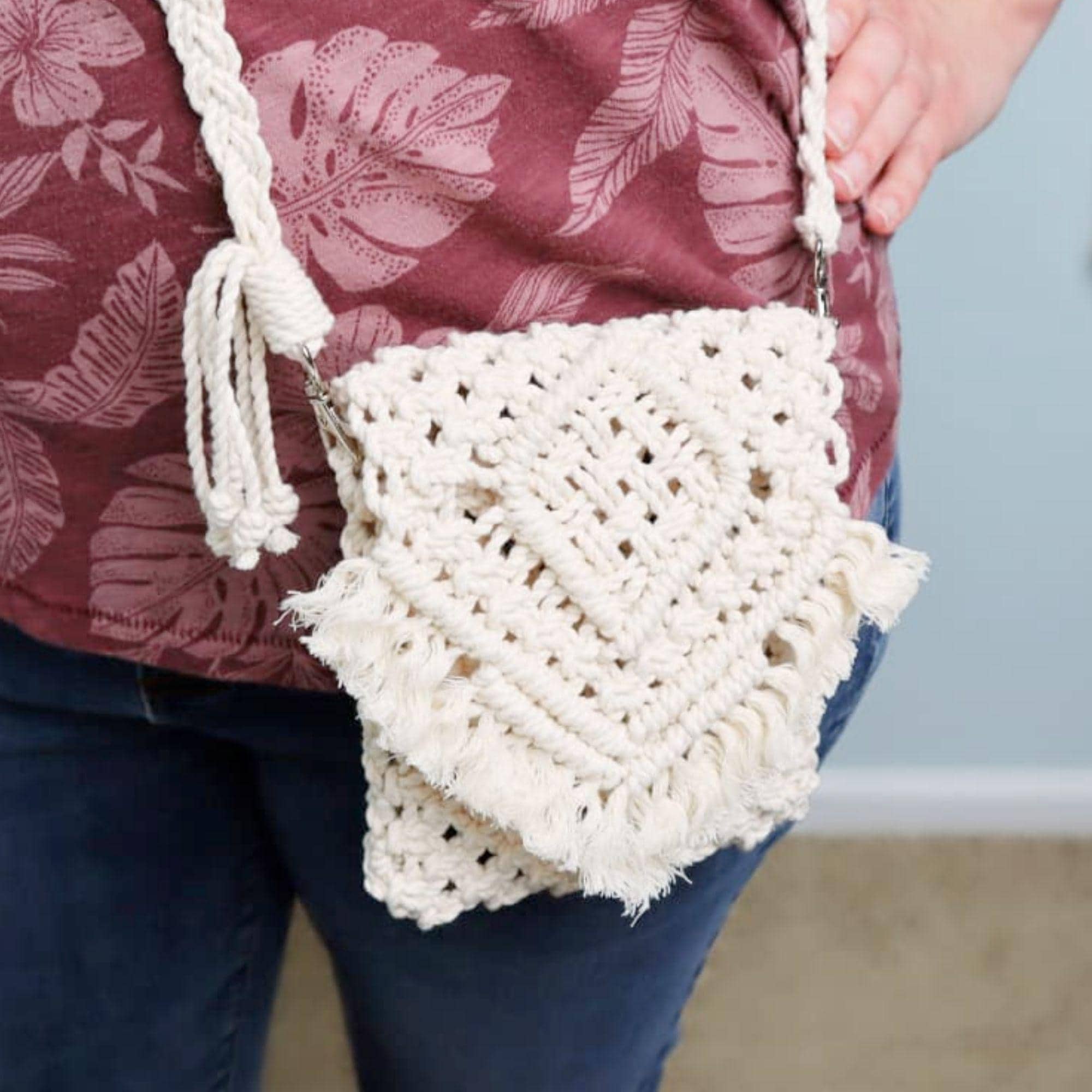Macrame Crossbody Sling Bag Pattern – Small Boho Purse PDF + Video ...