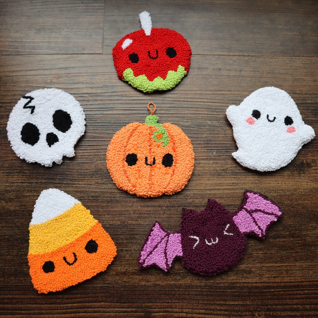 Cute Halloween Punch Needle Ornament Patterns *DIGITAL PDF* // Ultra ...