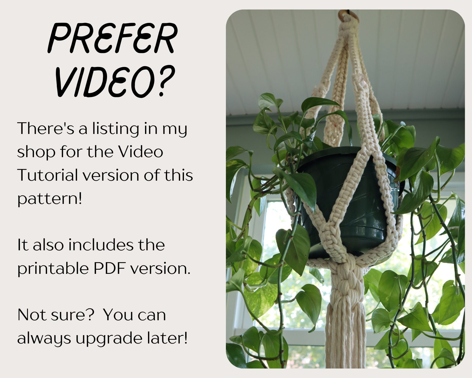 Macrame Plant Hanger Pattern | Intermediate | PDF Printable Pattern ...