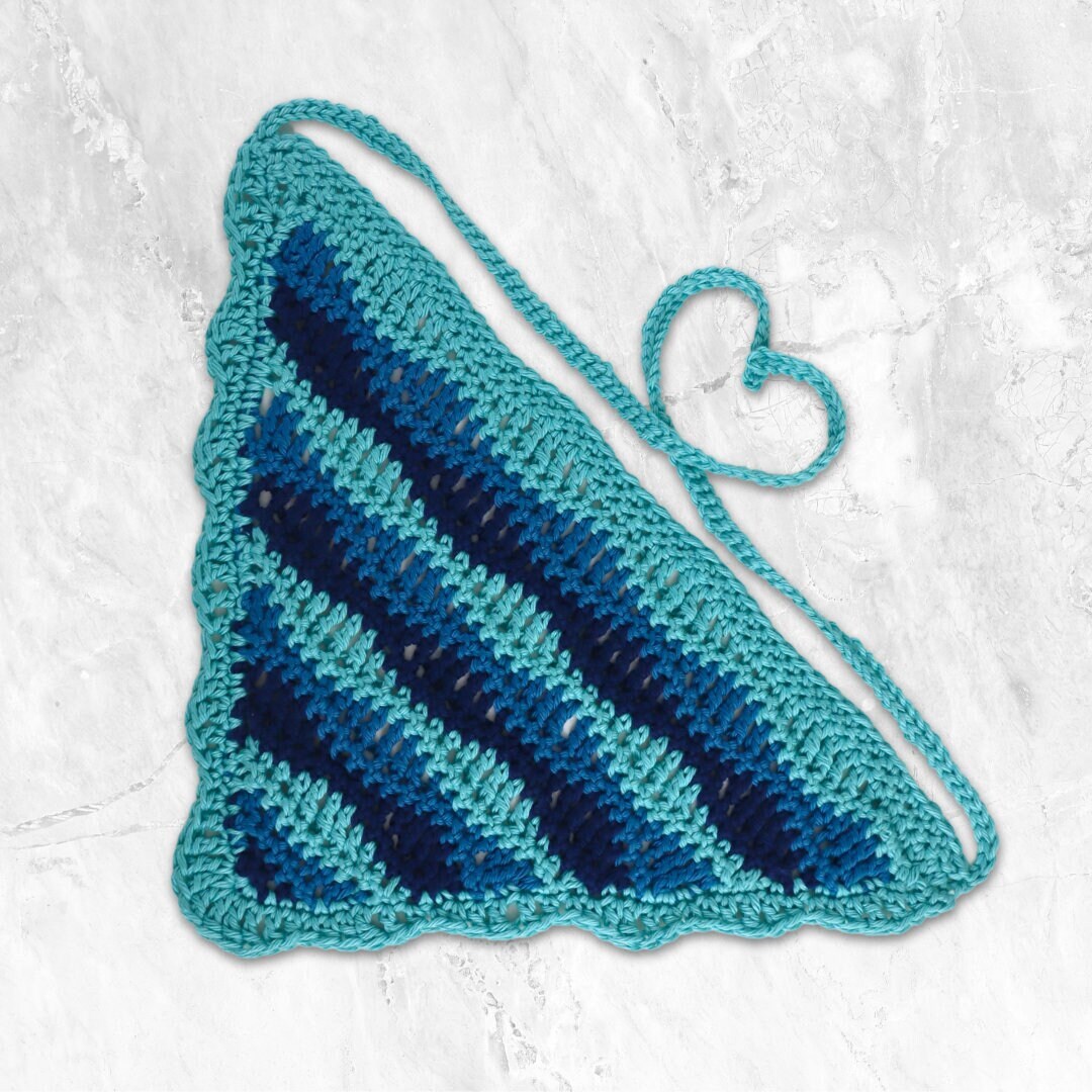 Crochet Bandana Scarf Pattern "makin' Waves" *DIGITAL PDF PATTERN ...