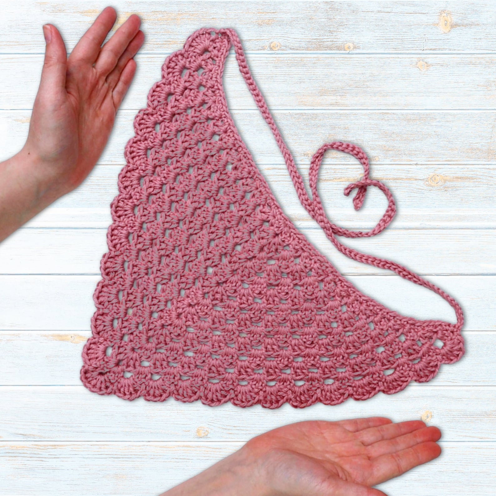 Crochet Scalloped Bandana Scarf Pattern *DIGITAL PDF PATTERN ...