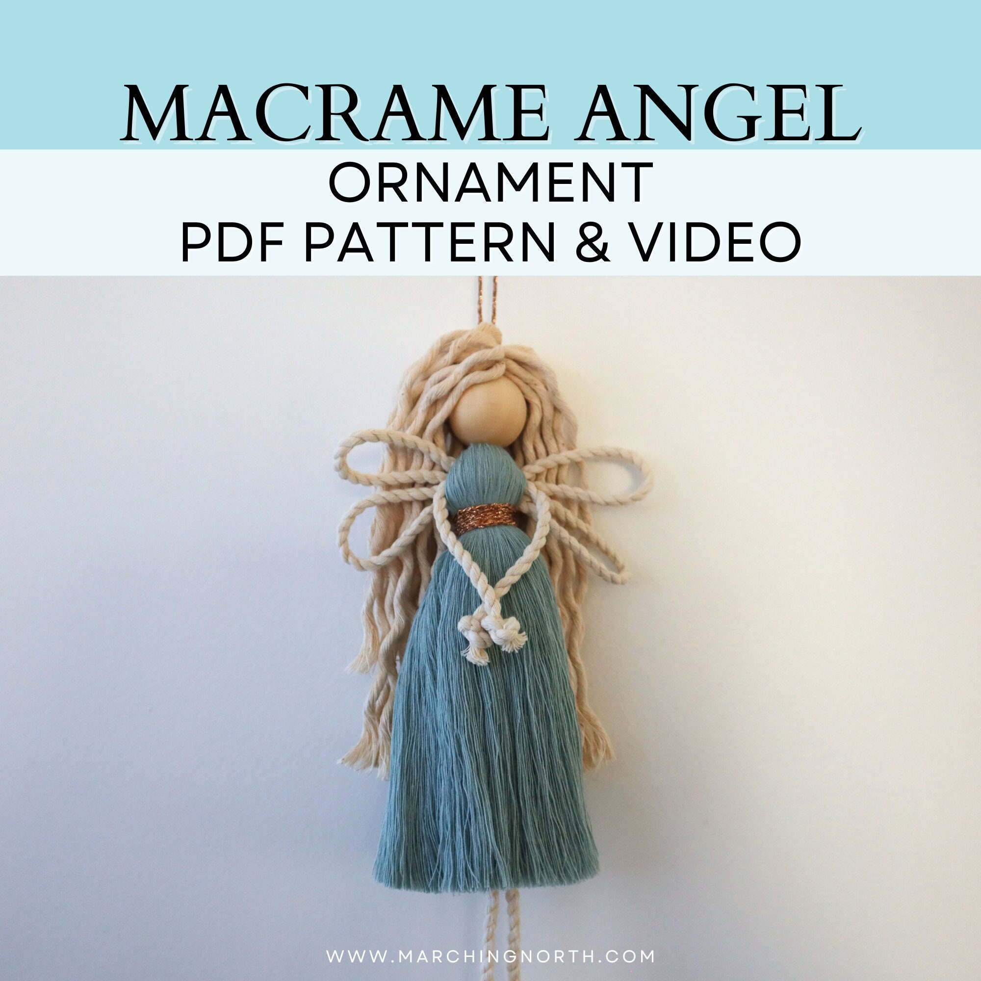 Macrame Angel Ornament Pattern | DIY Macrame Pattern | Written PDF and ...