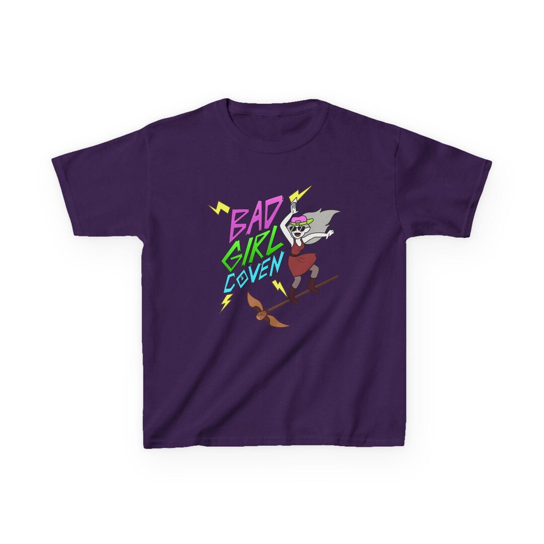 Kids Bad Girl Coven Tee - Fun Graphic Tee for Girls, Halloween Costume ...
