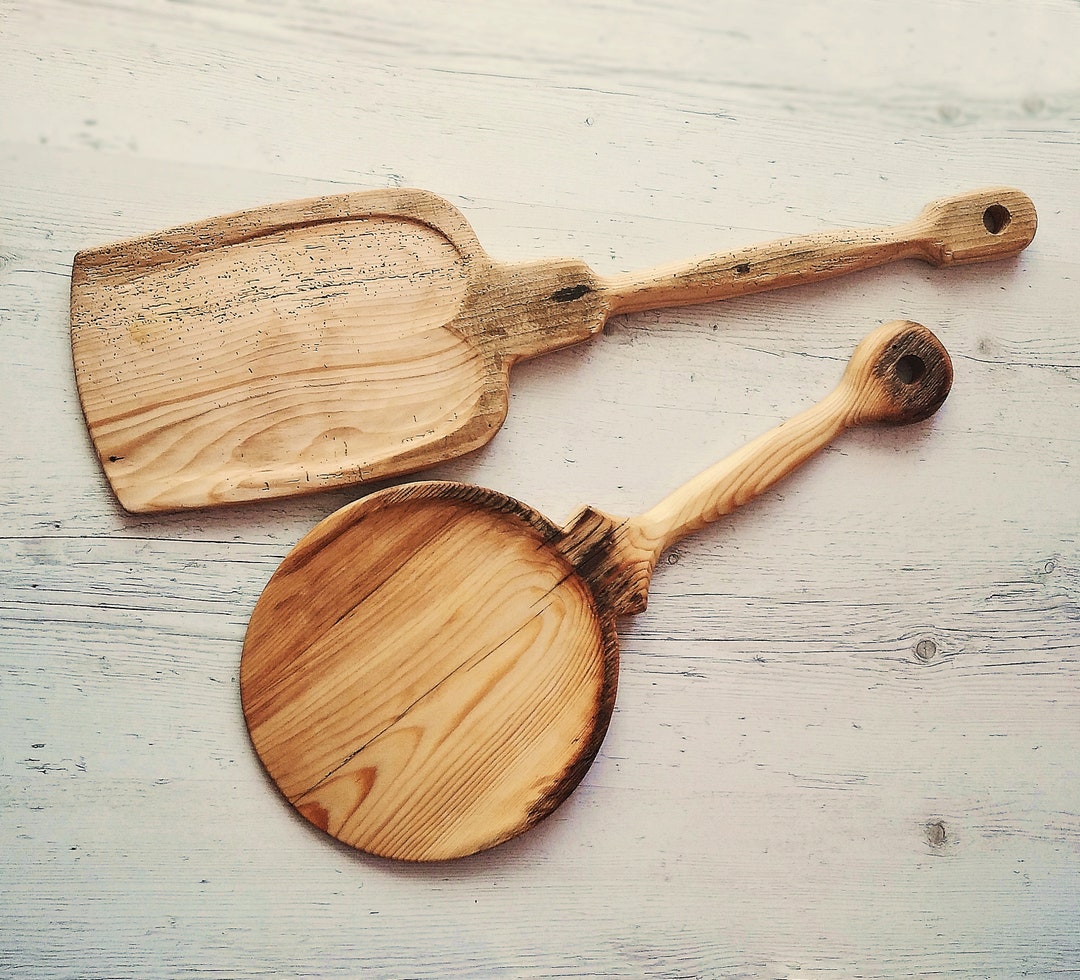 Wooden Pizza Peel Rustic Pizza Paddle Antique Style Oven Shovel Long ...