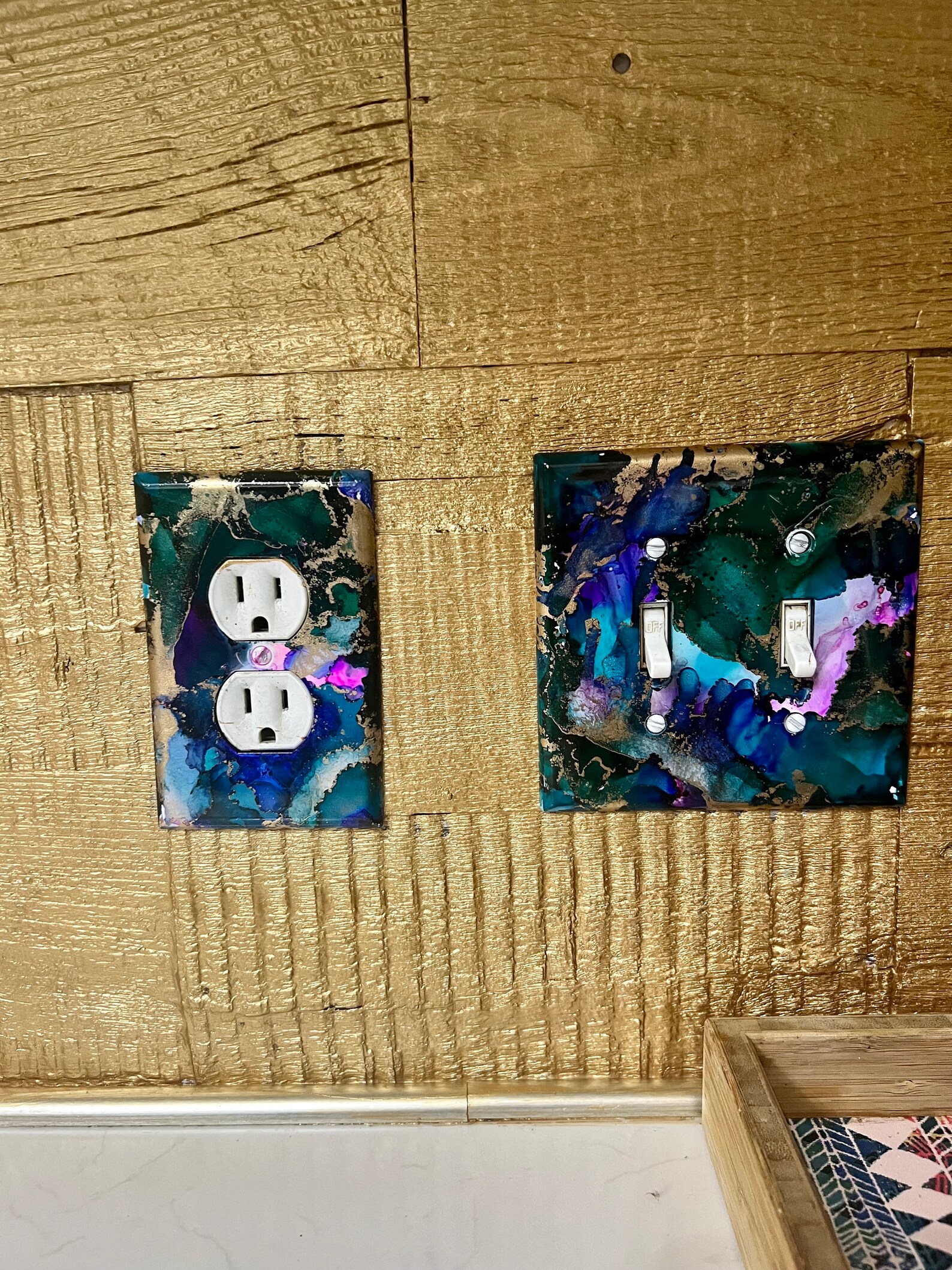 Custom Made to Order Alcohol Ink Light Switch Plates Switchplates ...