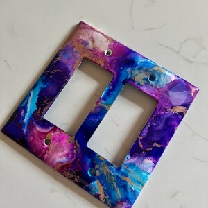 Custom Made to Order Alcohol Ink Light Switch Plates Switchplates ...