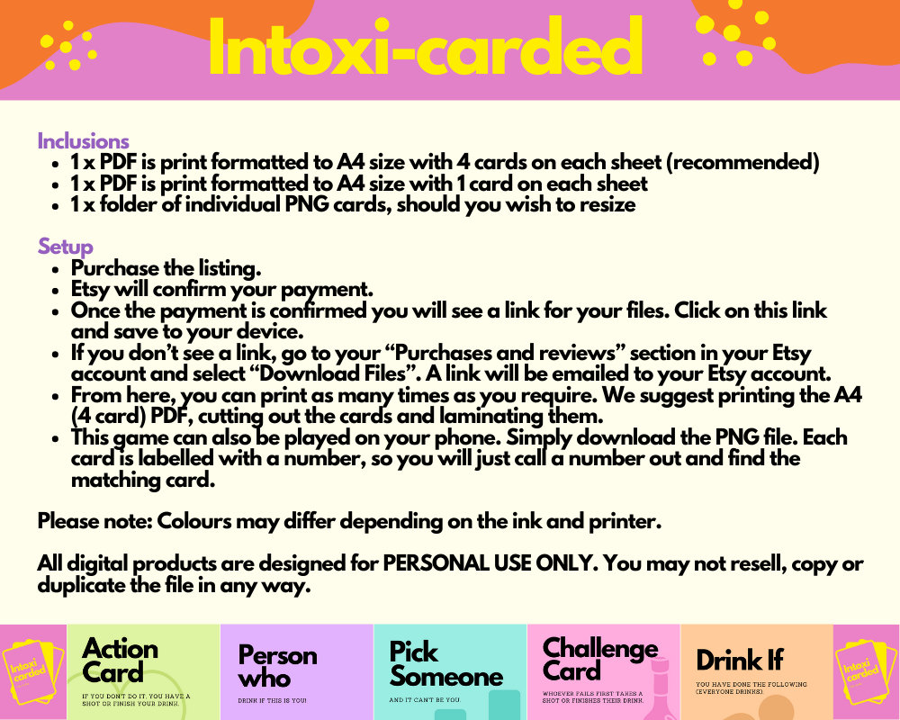 Intoxi-carded Drinking Game | Party Card Game | Drinking Card Game ...