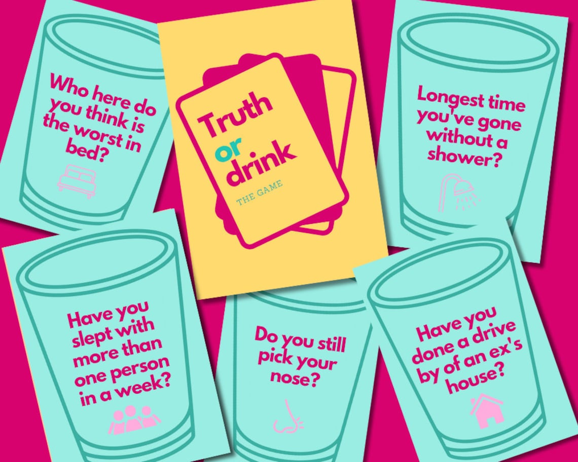 Truth or Drink Drinking Game | Party Card Game | Drinking Card Game ...