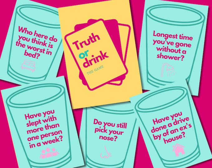Truth or Drink Drinking Game | Party Card Game | Drinking Card Game ...