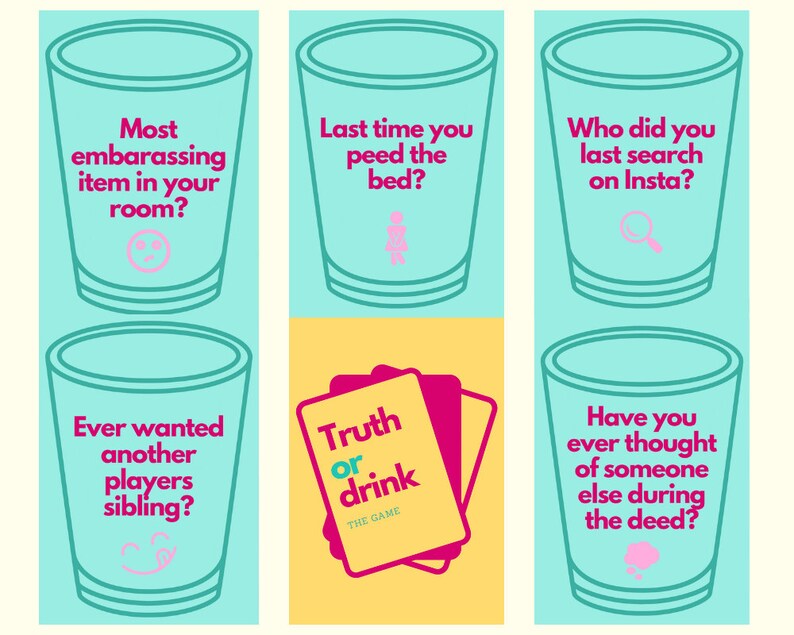 Truth or Drink Drinking Game | Party Card Game | Drinking Card Game ...