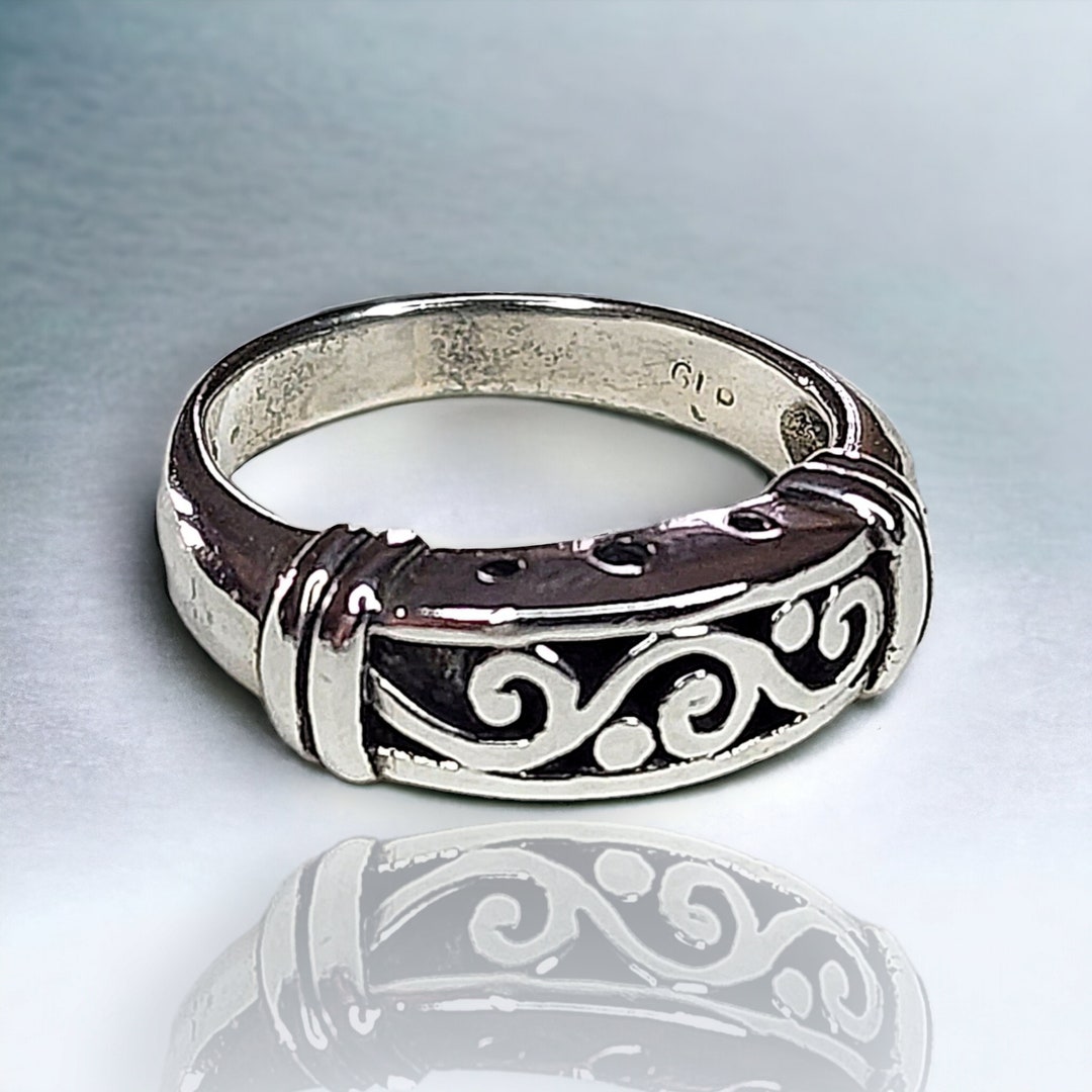 Vintage Solid Sterling Silver Ring - Etsy
