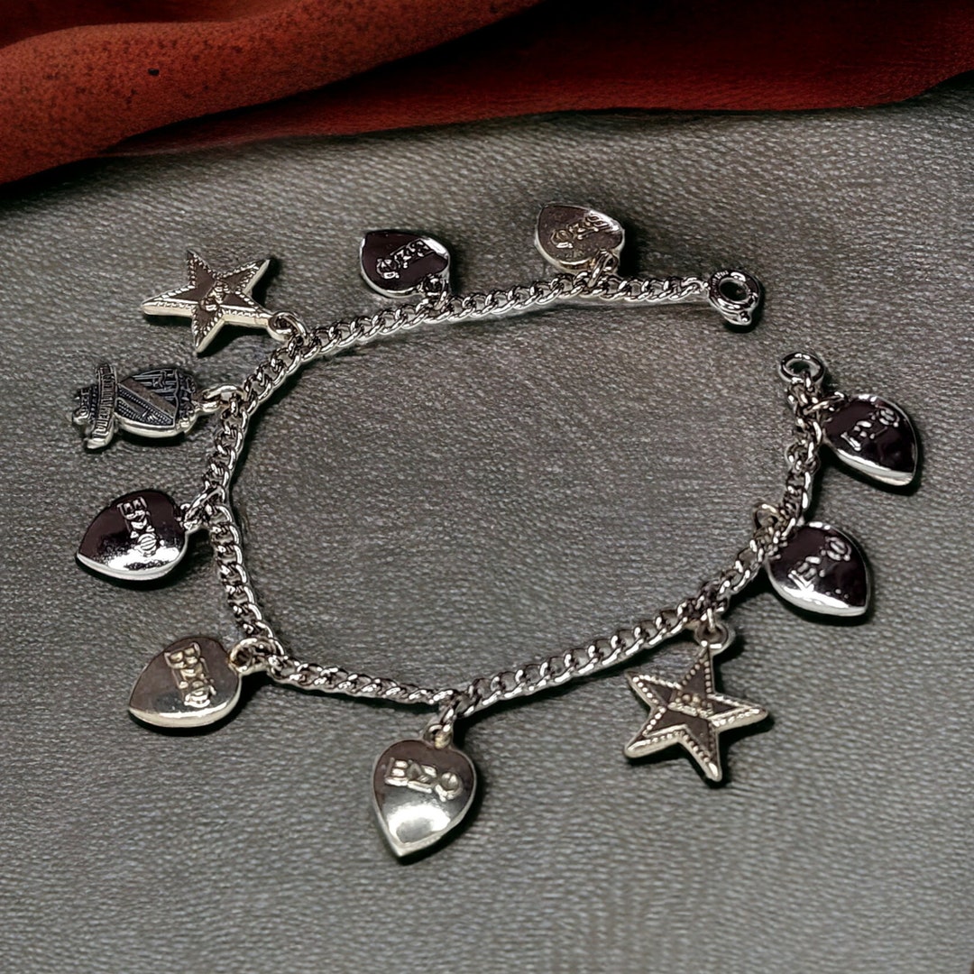 1950s Sterling Silver Beta Sigma Phi Sorority Bracelet - Etsy