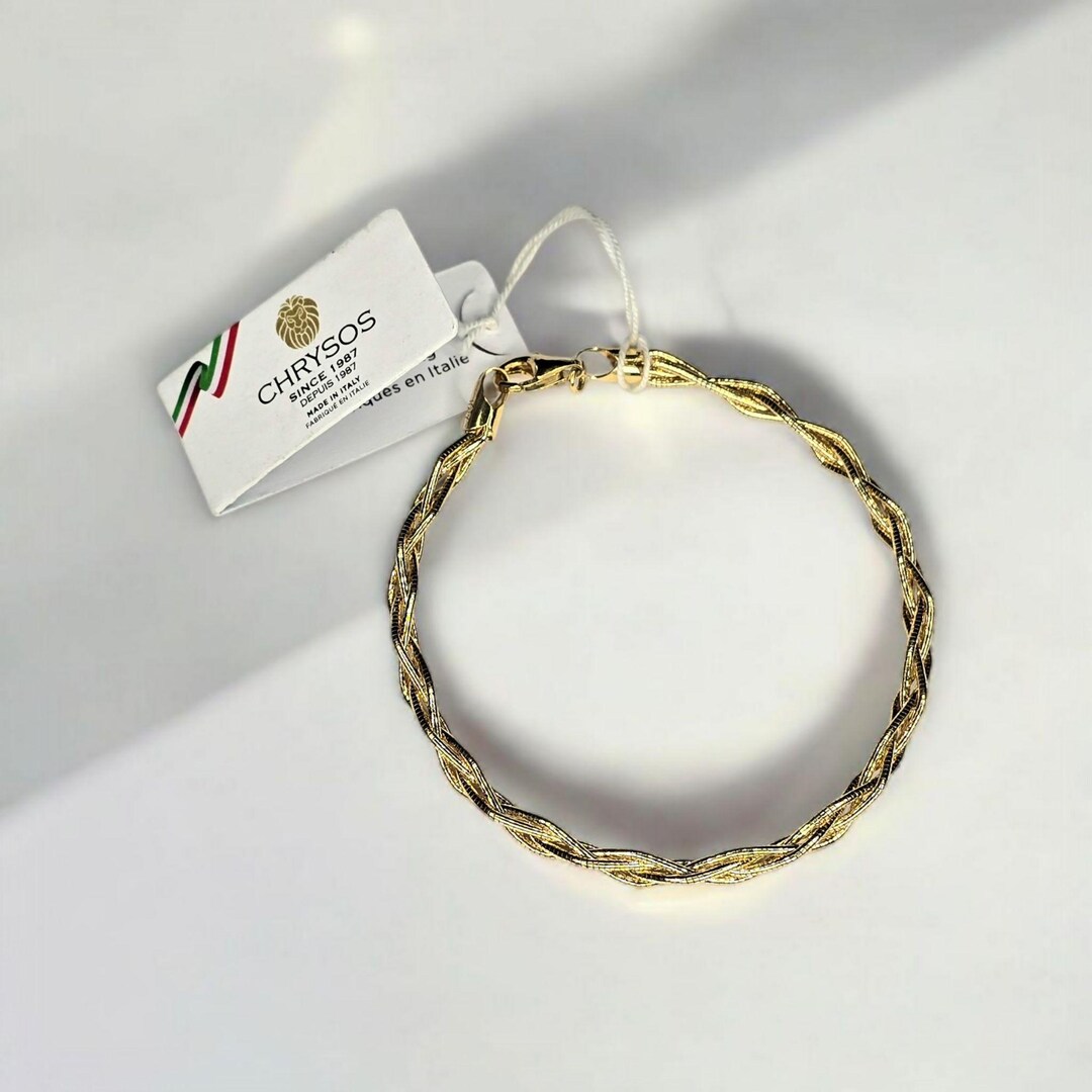 Vintage Chrysos Gold Plated Sterling Silver Bracelet - Etsy