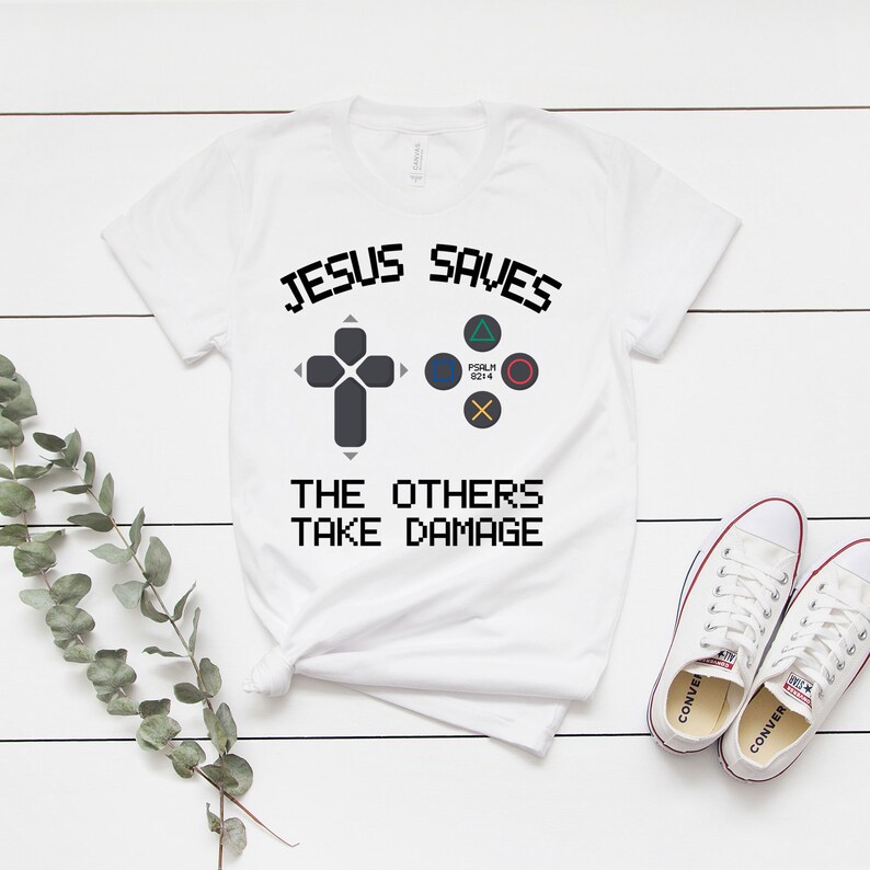 Vintage Christian Video Gamer Jesus Saves Men Women and Kids | Etsy