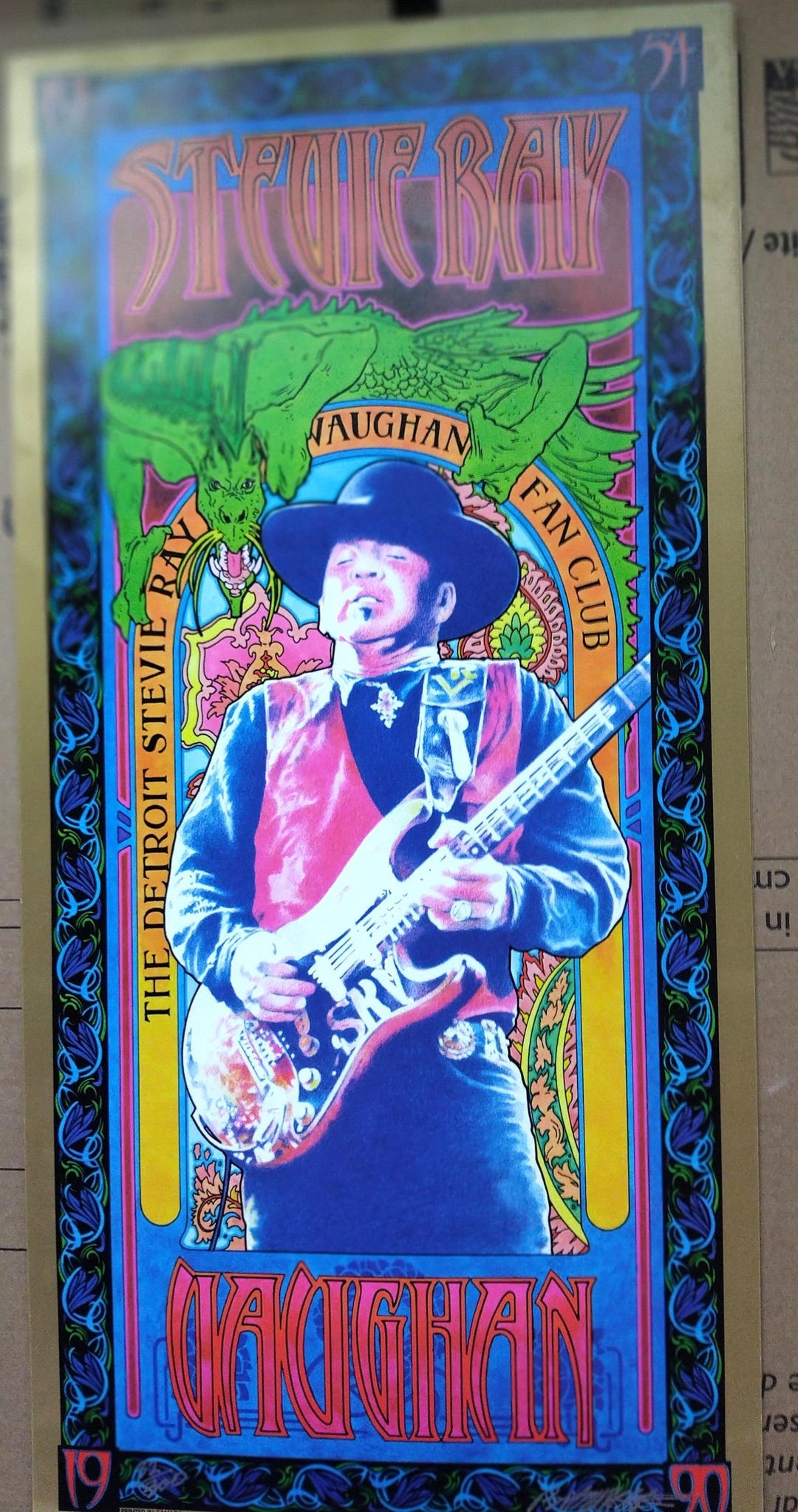 2001 Stevie Ray Vaughan the Detroit SRV Fan Club Original Poster Signed ...