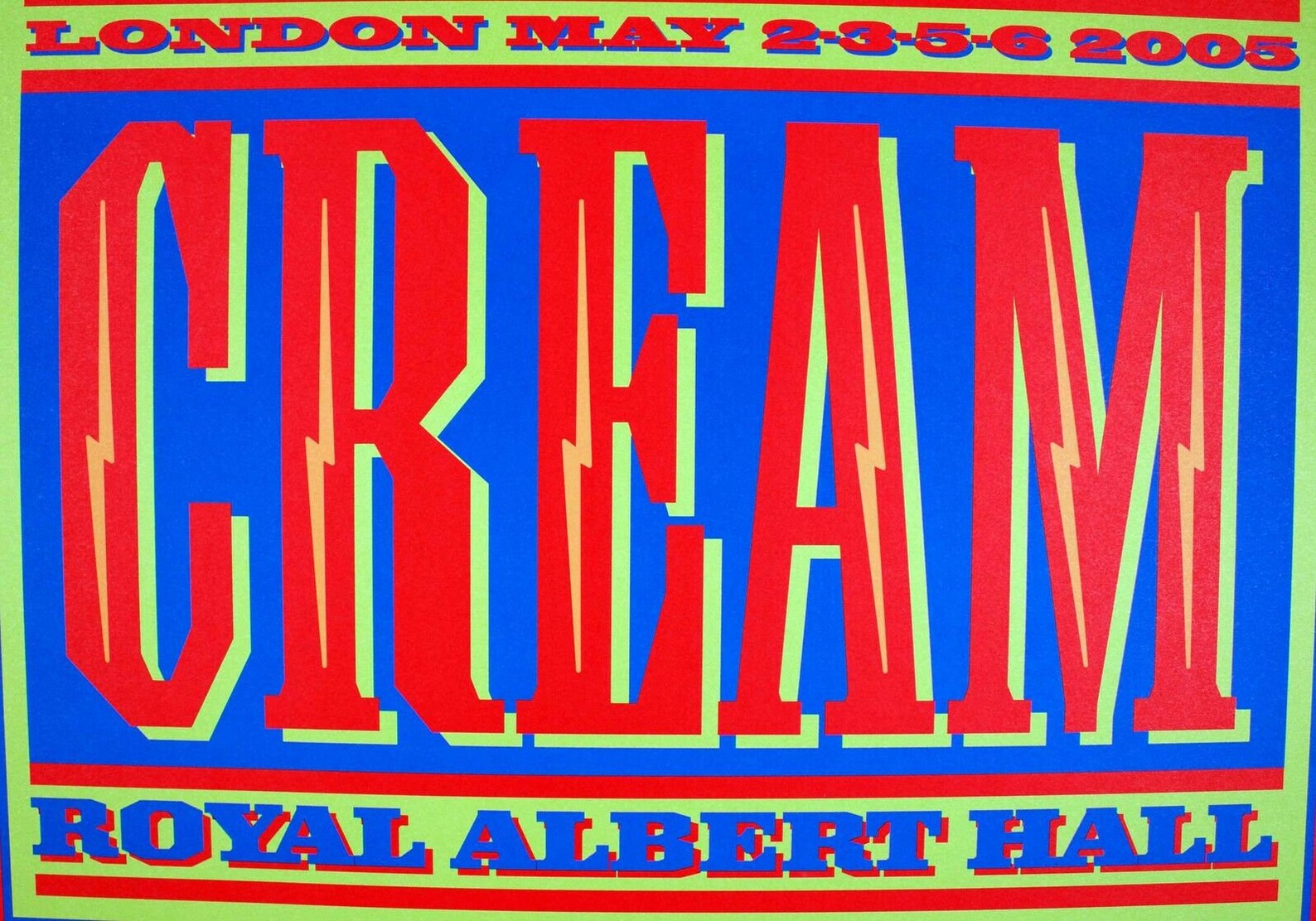 2005 Cream Reunion at Royal Albert Hall Original Concert Poster/spot ...