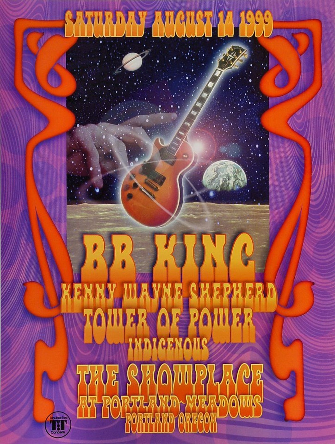 BB King 1999 Concert Poster, Portland Meadows, Rex Ray Art - Etsy
