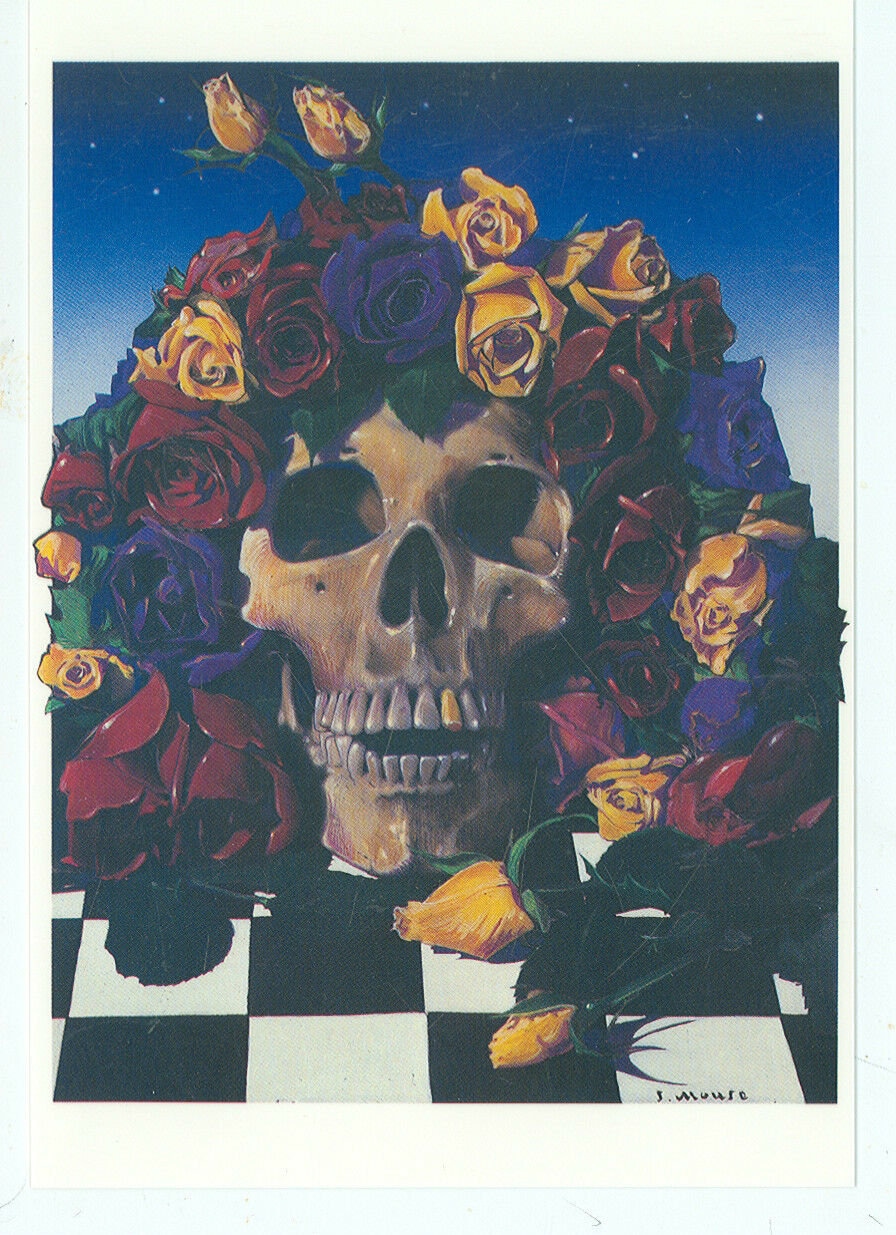 Grateful Dead 1981 Original SKULL & ROSES Postcard by Classico, San ...