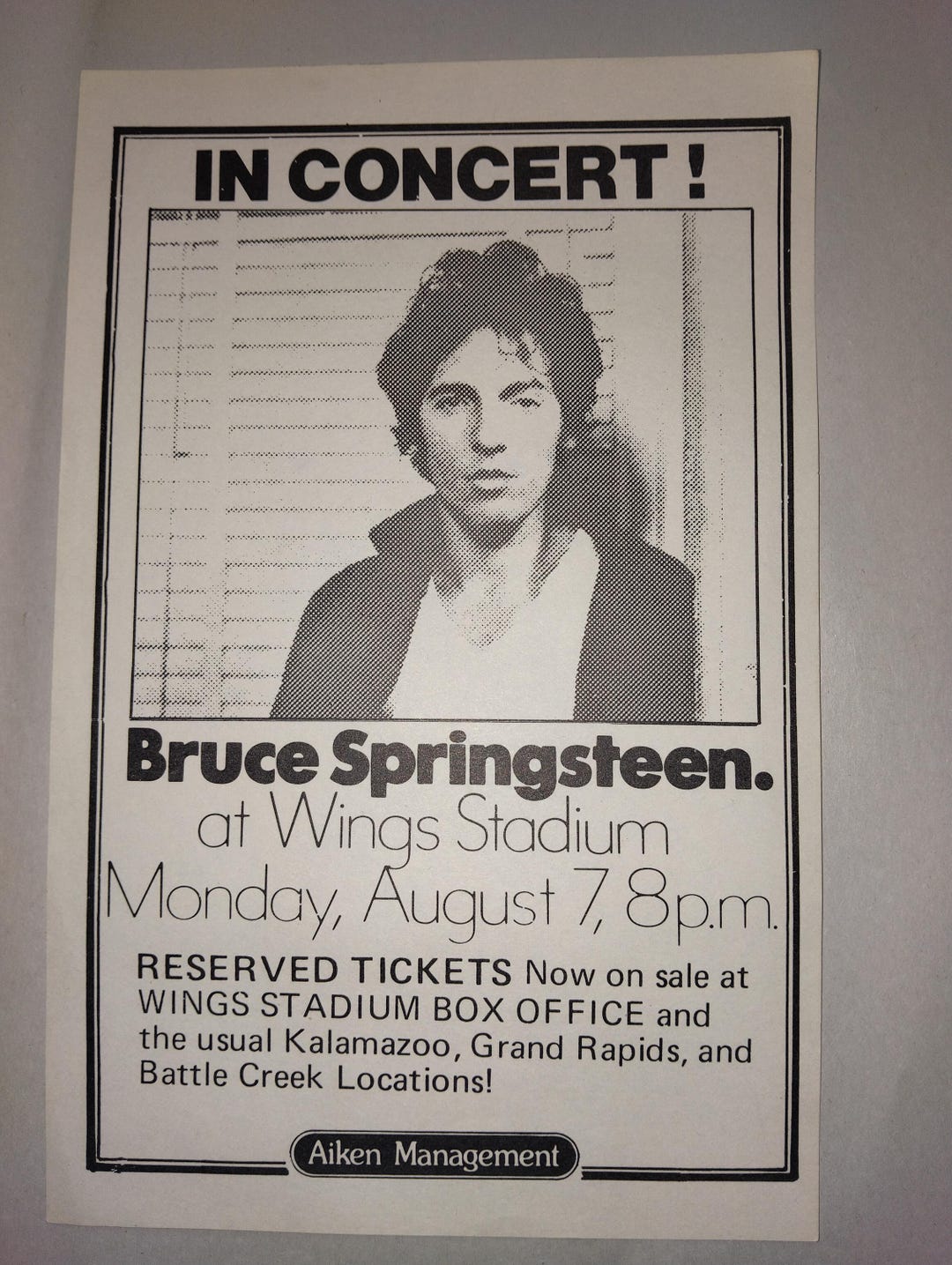 F*CK Bruce Springsteen Wings Stadium Kalamazoo, MI Original Concert ...