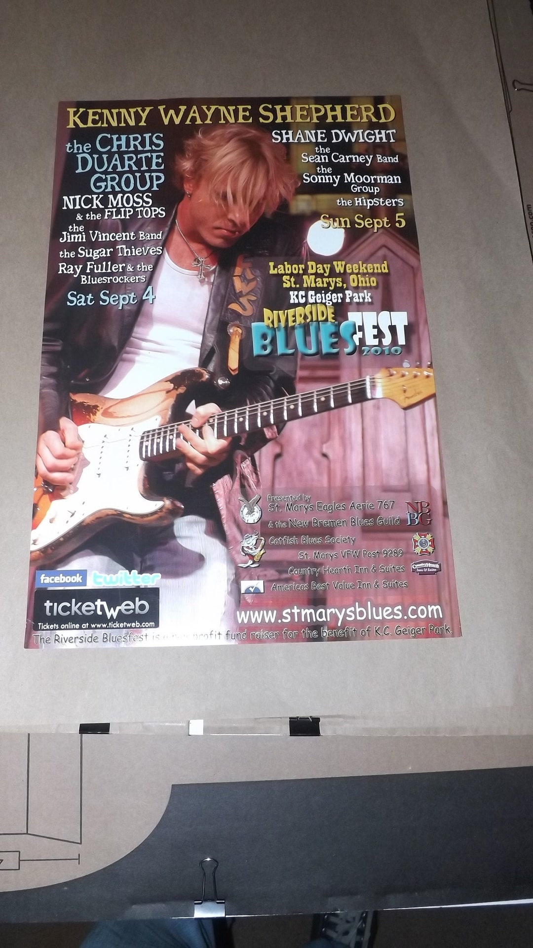 Kenny Wayne Shepherd, Chris Duarte Concert Poster, Riverside Blues ...