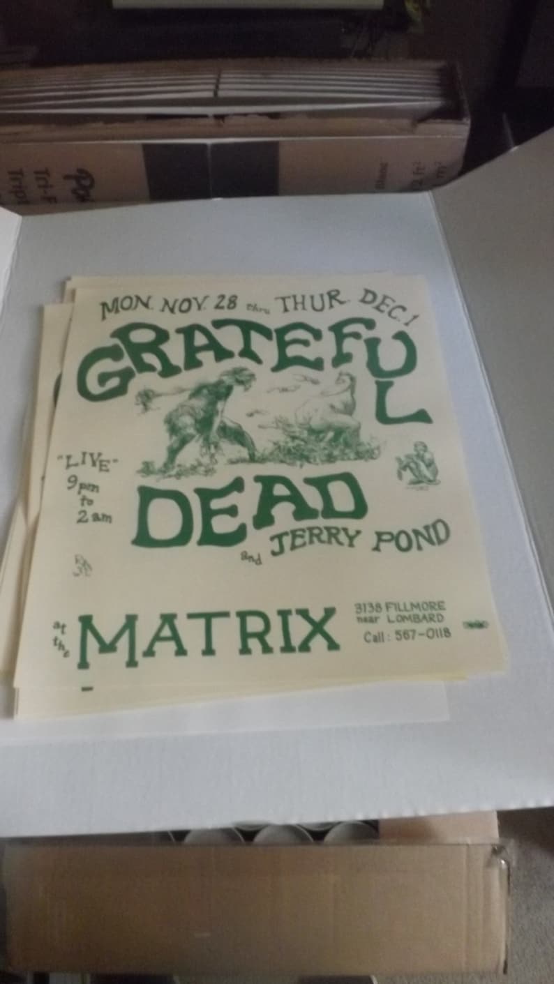 1966 Grateful Dead at THE MATRIX Original Concert Poster > 2ND PRINT - Etsy