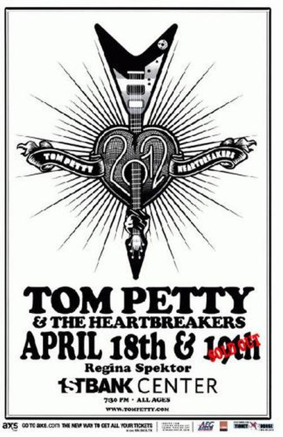 2012 Tom Petty and the Heartbreakers Original Promo Concert Poster - Etsy