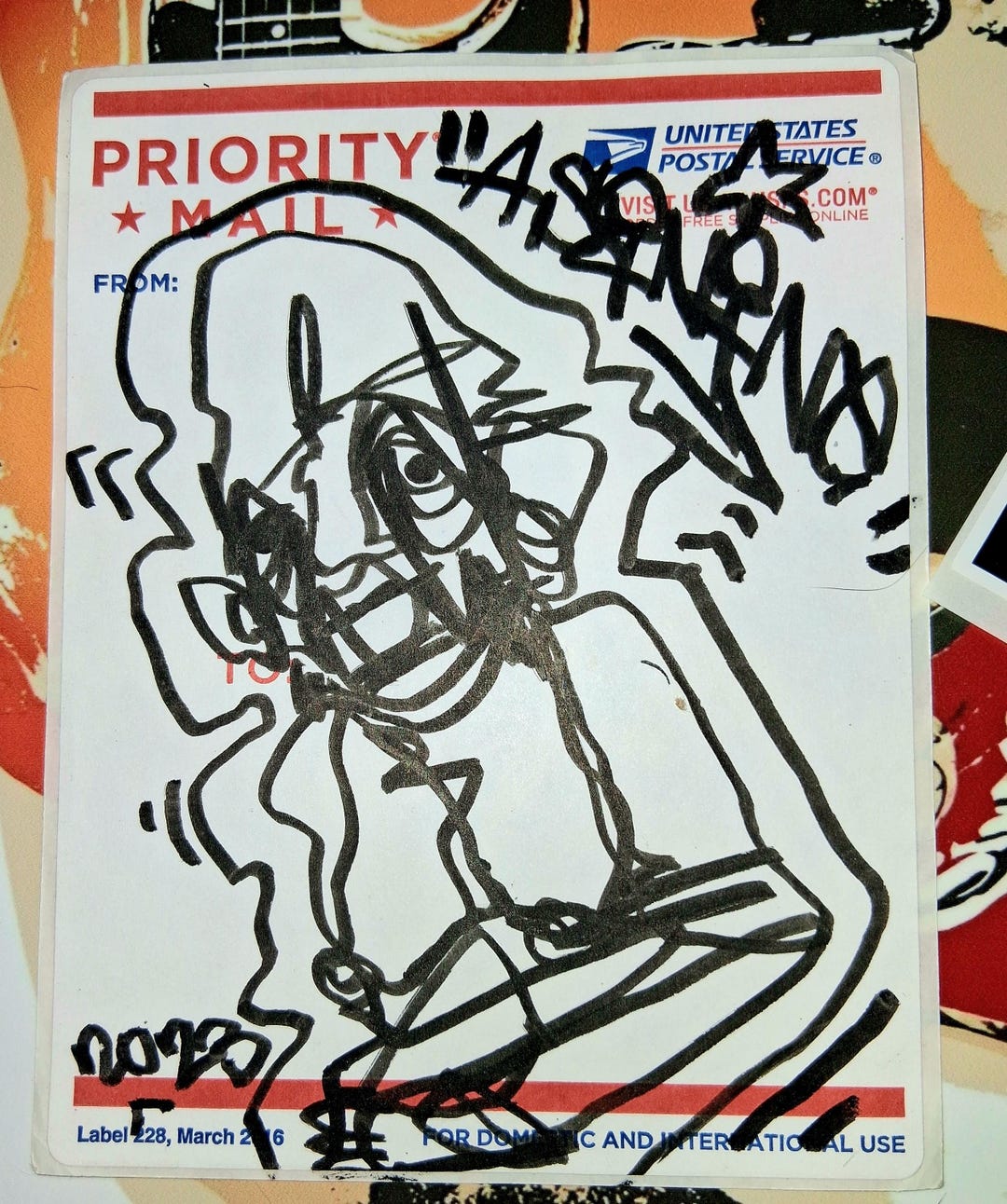Rare ASININE USPS Priority Mail Label 228 Graffiti Street Art Sticker ...