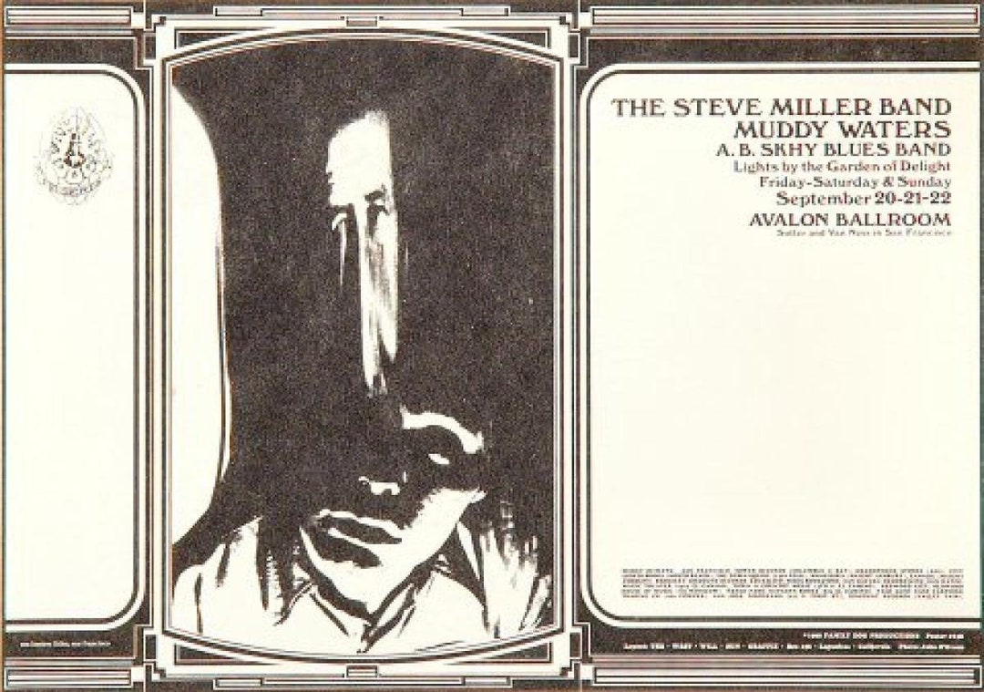 1968 Steve Miller Band Muddy Waters at Avalon Ballroom Original Concert ...