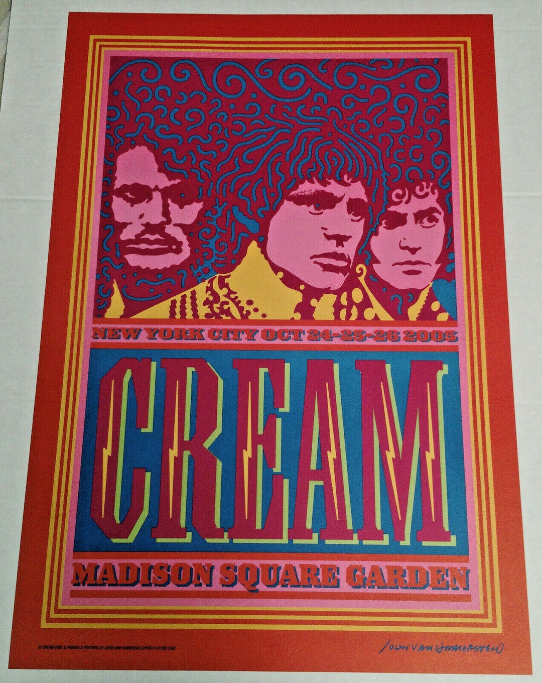 2005 Cream Reunion at Madison Square Garden Original Concert Poster ...