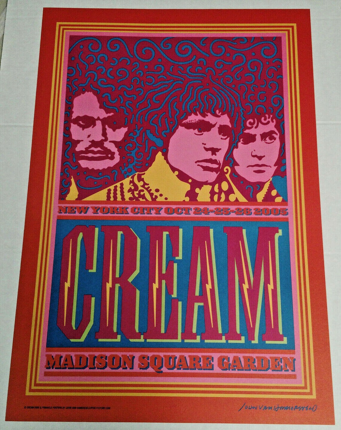 2005 Cream Reunion at Madison Square Garden Original Concert Poster ...
