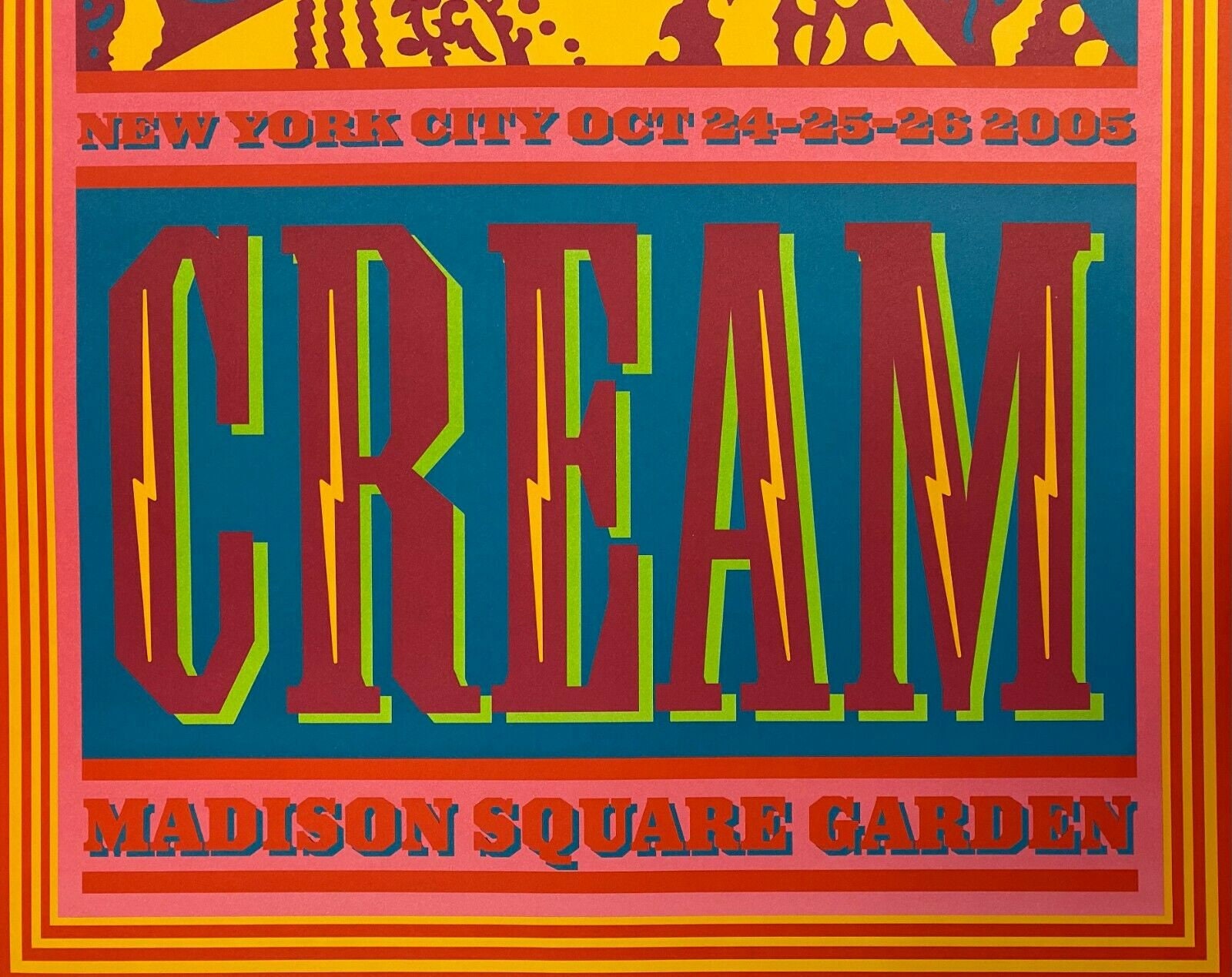 2005 Cream Reunion at Madison Square Garden Original Concert Poster ...