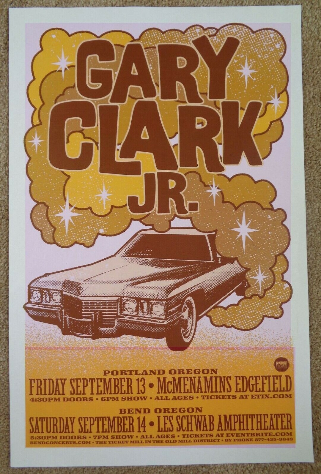 Gary Clark Jr. 2019 Original Concert Poster at Mcmenamins Edgefield ...