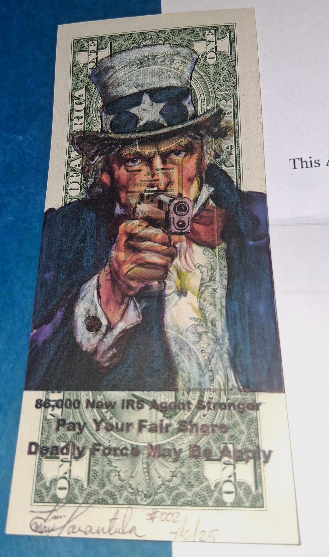 Uncle Sam Original Pop Art Dollar Bill - Signed Graffiti Art, COA/#2 - Etsy