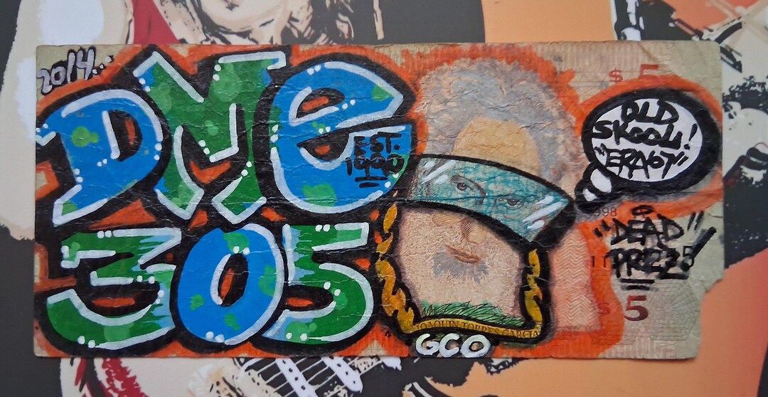 ERA67 DME Hand Painted Original Money Dollar Pop Art > RARE 1/1 > 2014 ...