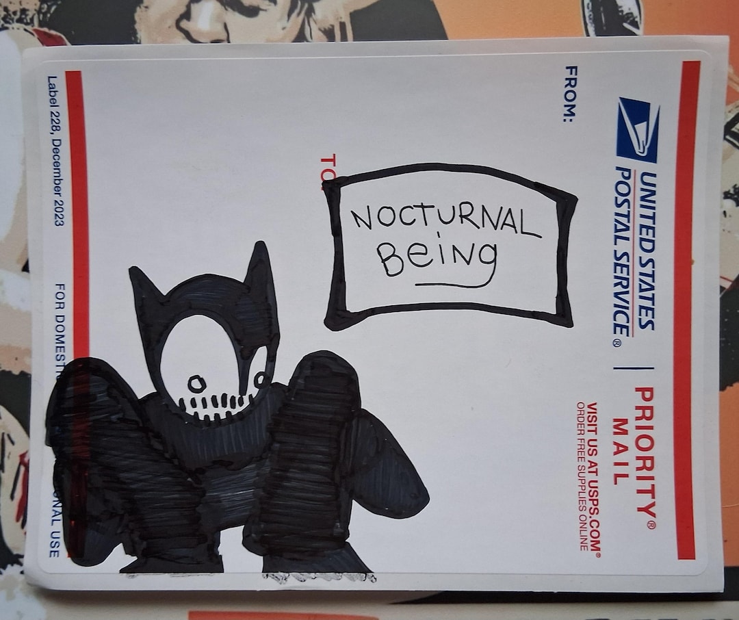 Original "nocturnal Being" Graffiti Sticker on USPS Label by Chicago ...
