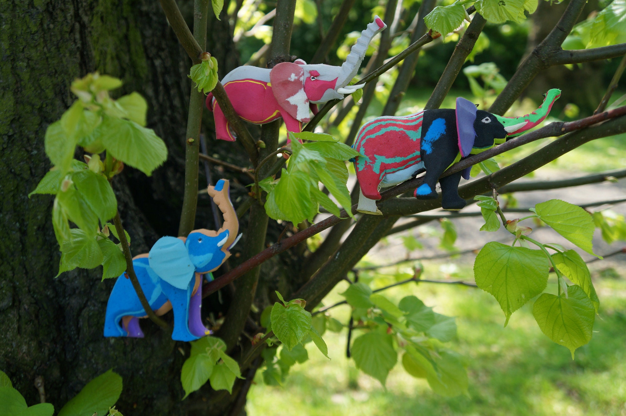 Upcycled Animal Sculpture, Elephant Made From Recycled Flip Flops ...
