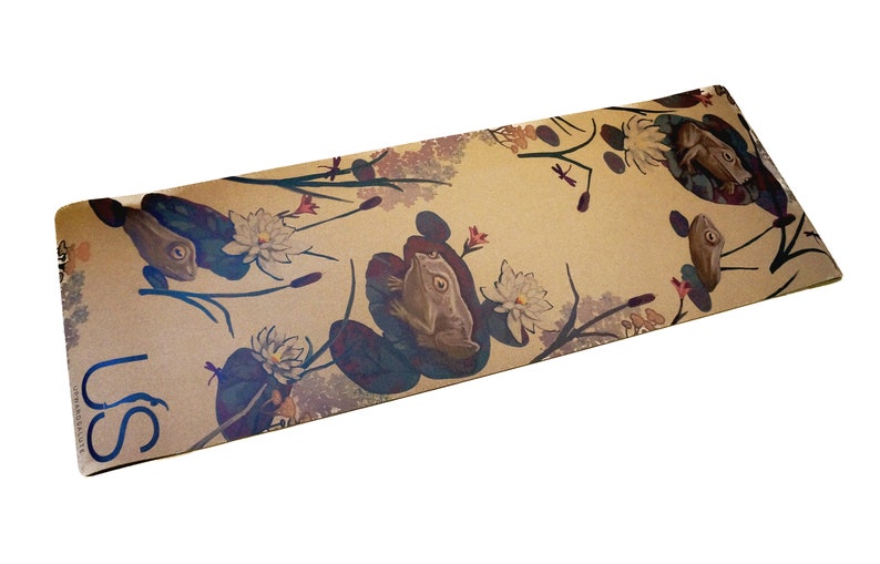 Frogs Cork Yoga Mat Pilates Thick Mat Hand Illustrated - Etsy