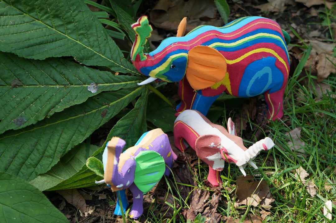 Upcycled Animal Sculpture, Elephant Made From Recycled Flip Flops ...