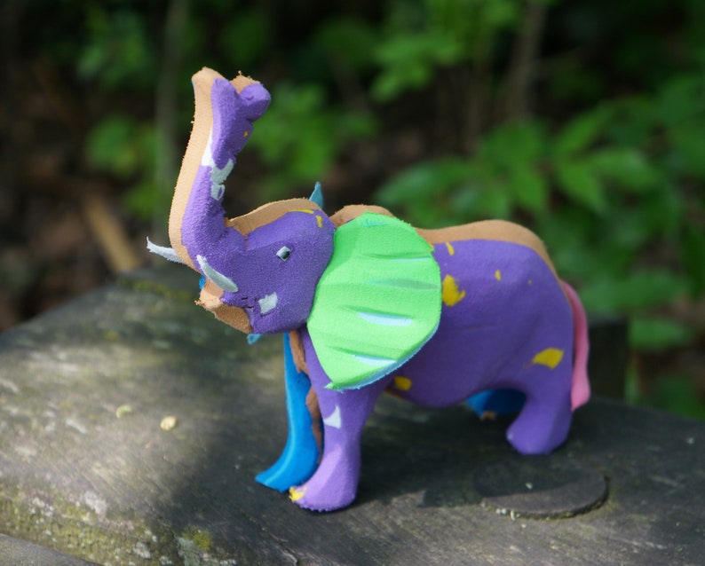 Upcycled Animal Sculpture, Elephant Made From Recycled Flip Flops ...